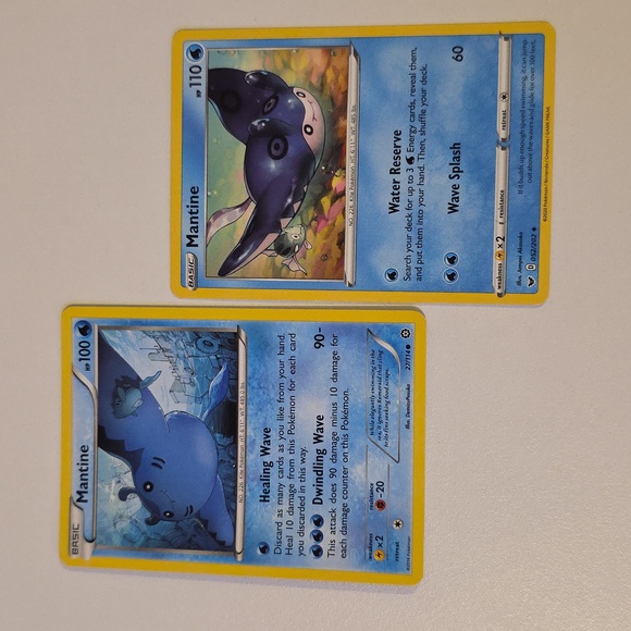Pokemon | Toys | Pokemon Mantine Cards Blue And Yellow | Poshmark